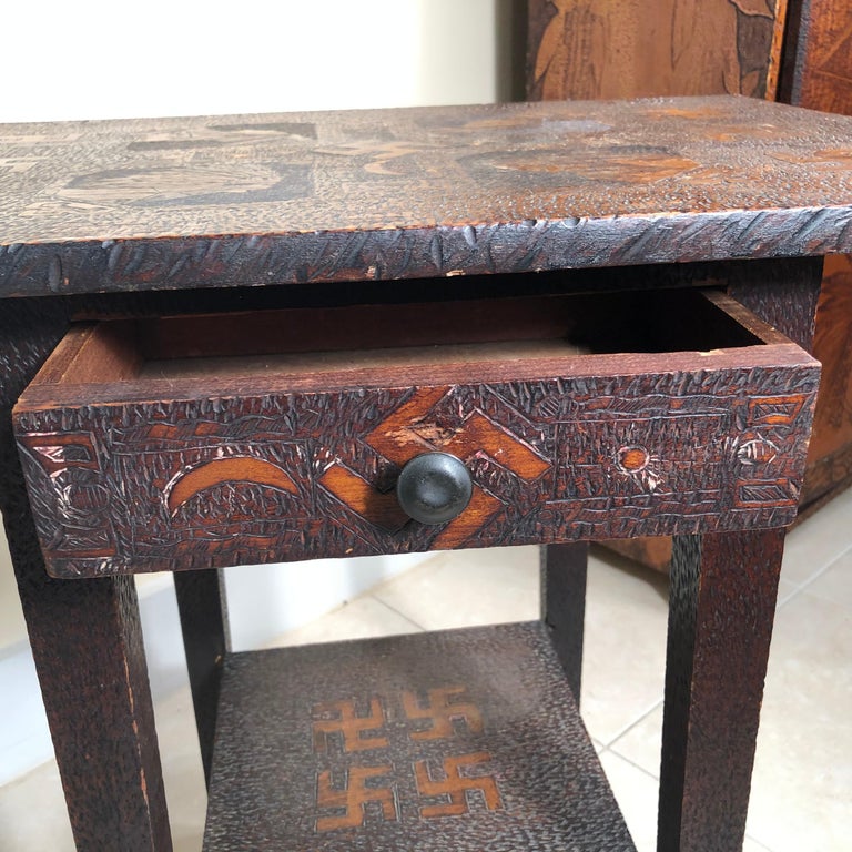 Antique Arts Crafts Native American End Table 1910 For Sale at 1stDibs ...