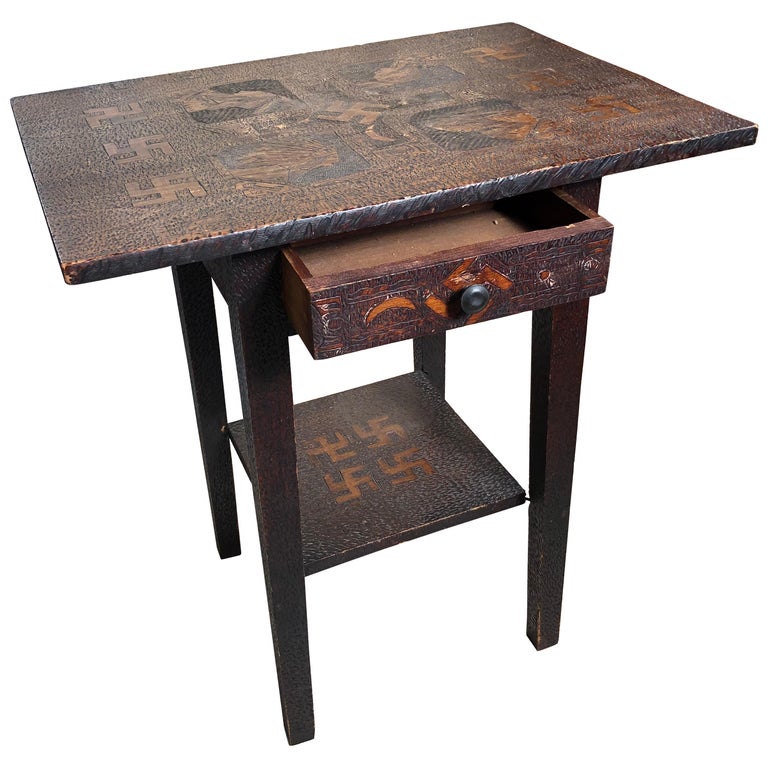 Antique Arts Crafts Native American End Table 1910 For Sale at 1stDibs ...