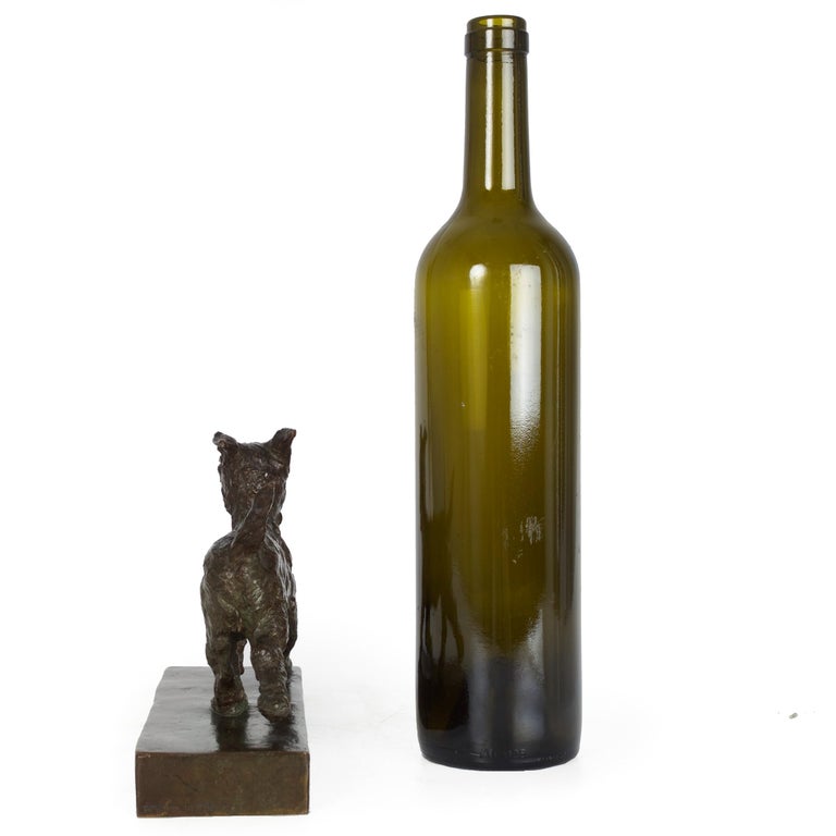 American Art Deco Bronze Sculpture of Running Terrier Dog by Edith B ...
