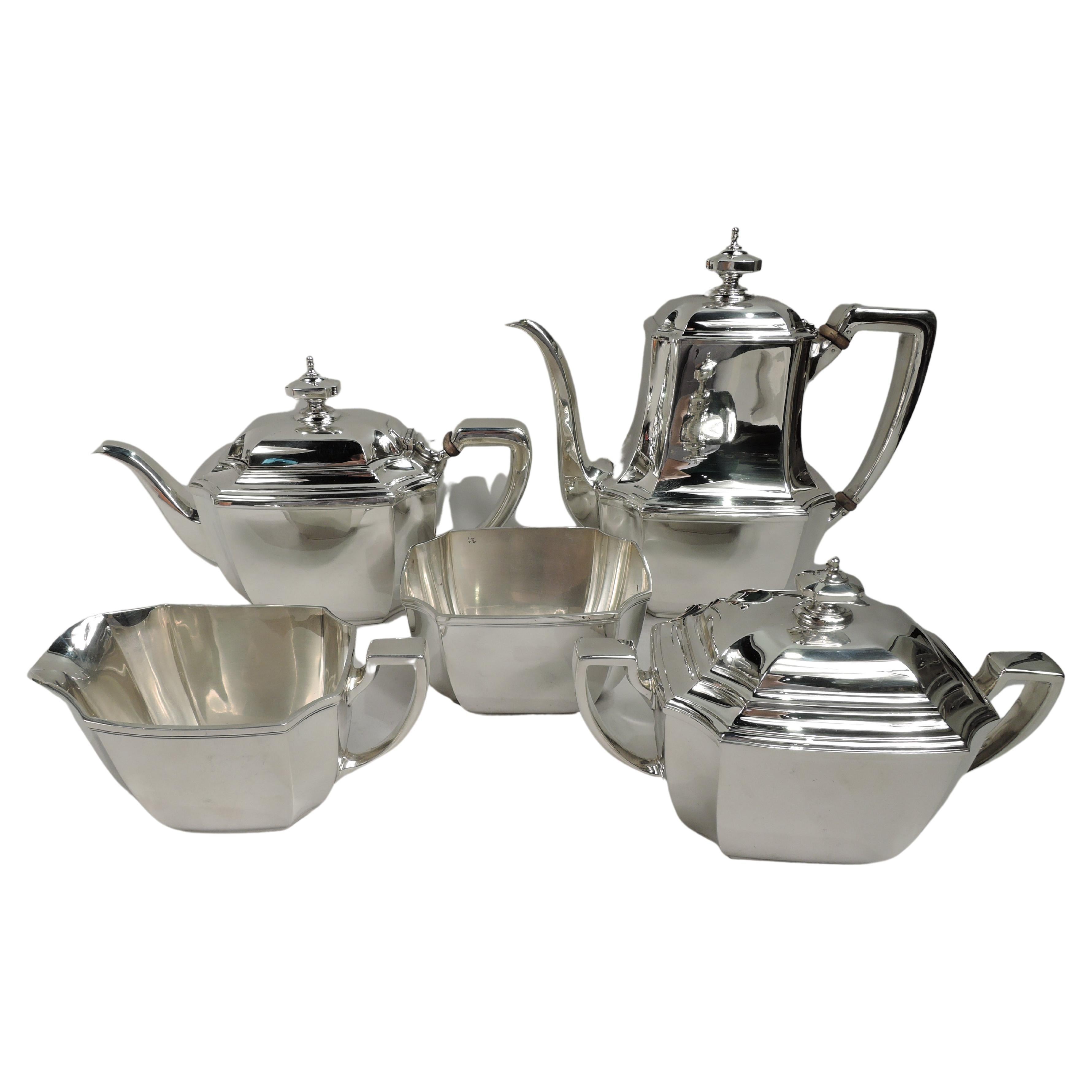 Tiffany Hampton Sterling Silver Art Deco Tea and Coffee Service on Tray ...