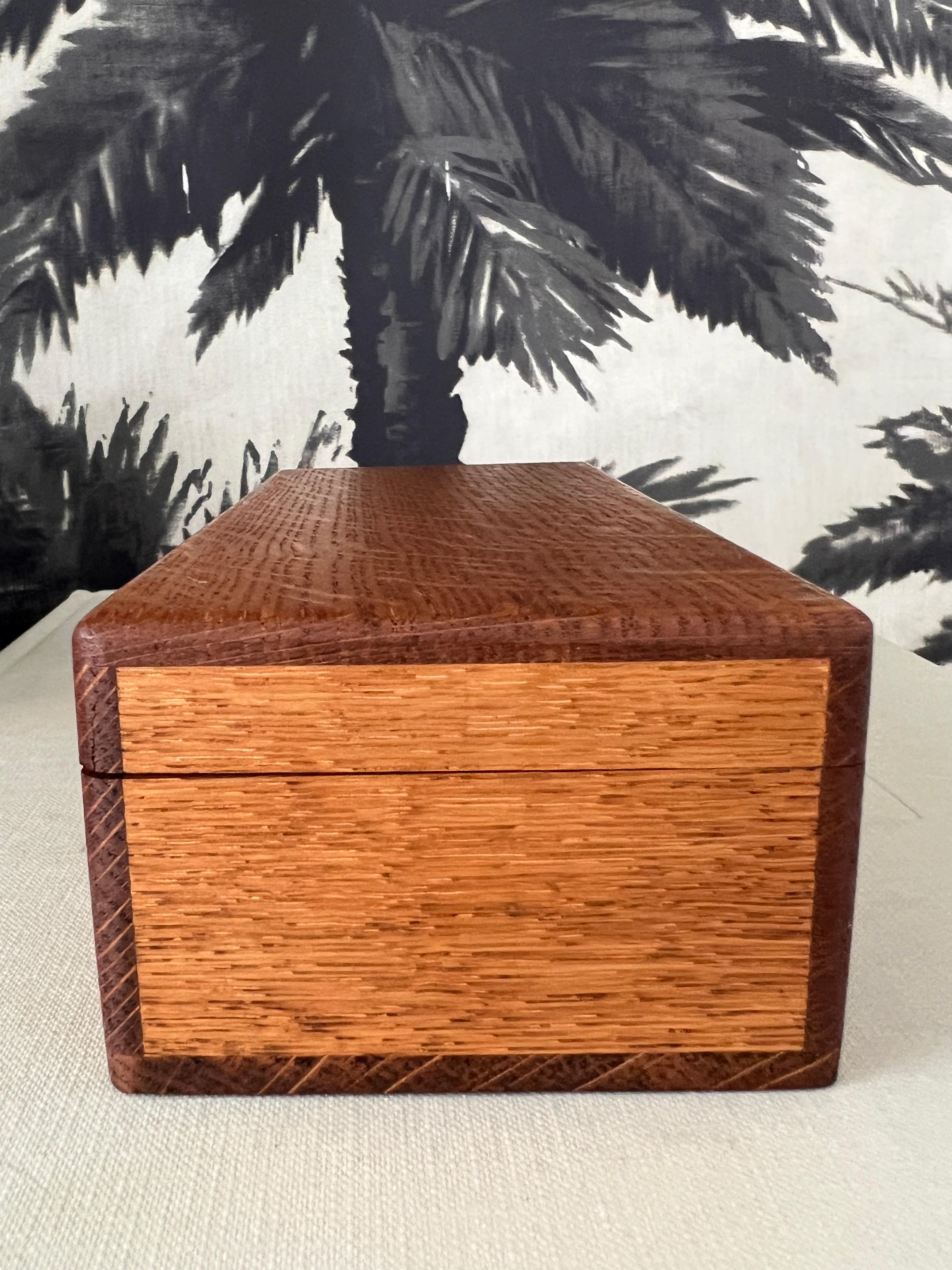 Art Deco Keepsake Box in Tiger Oak Wood, American, circa 1930s For Sale ...