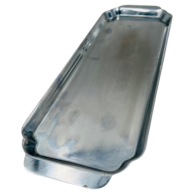 American Art Deco Rare Chrome Plated Serving Tray by Chase at 1stDibs