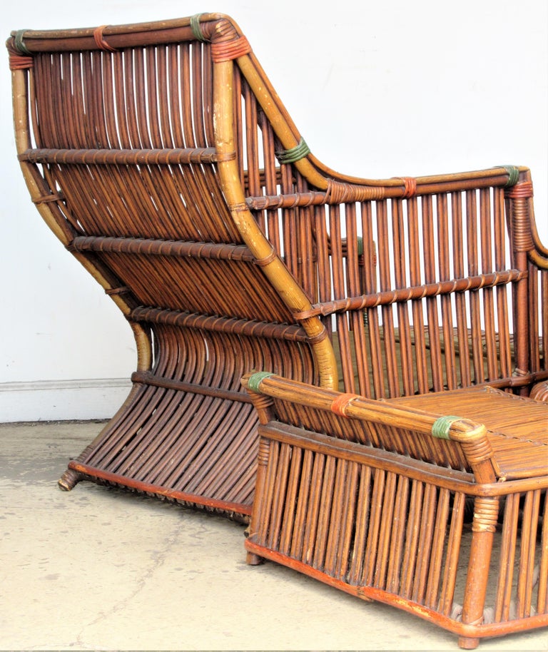 Rare American Art Deco Split Reed Furniture Set at 1stDibs