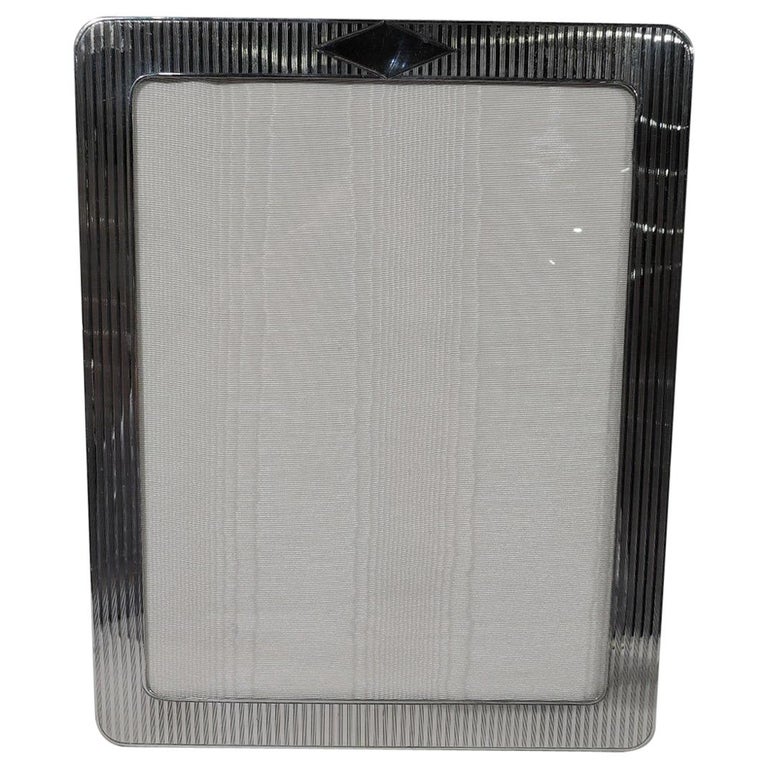 American Art Deco Sterling Silver Picture Frame For Sale at 1stDibs