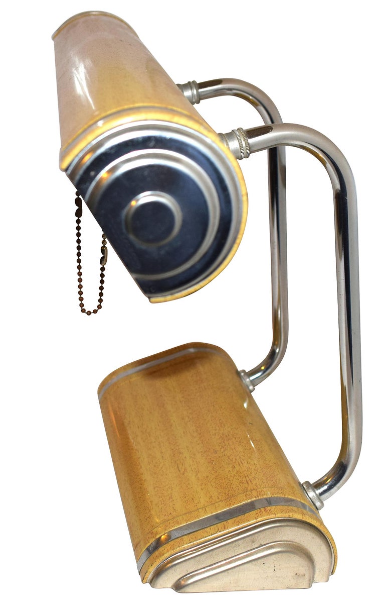 American Art Deco Streamline Desk Lamp, circa 1930s For Sale at 1stDibs