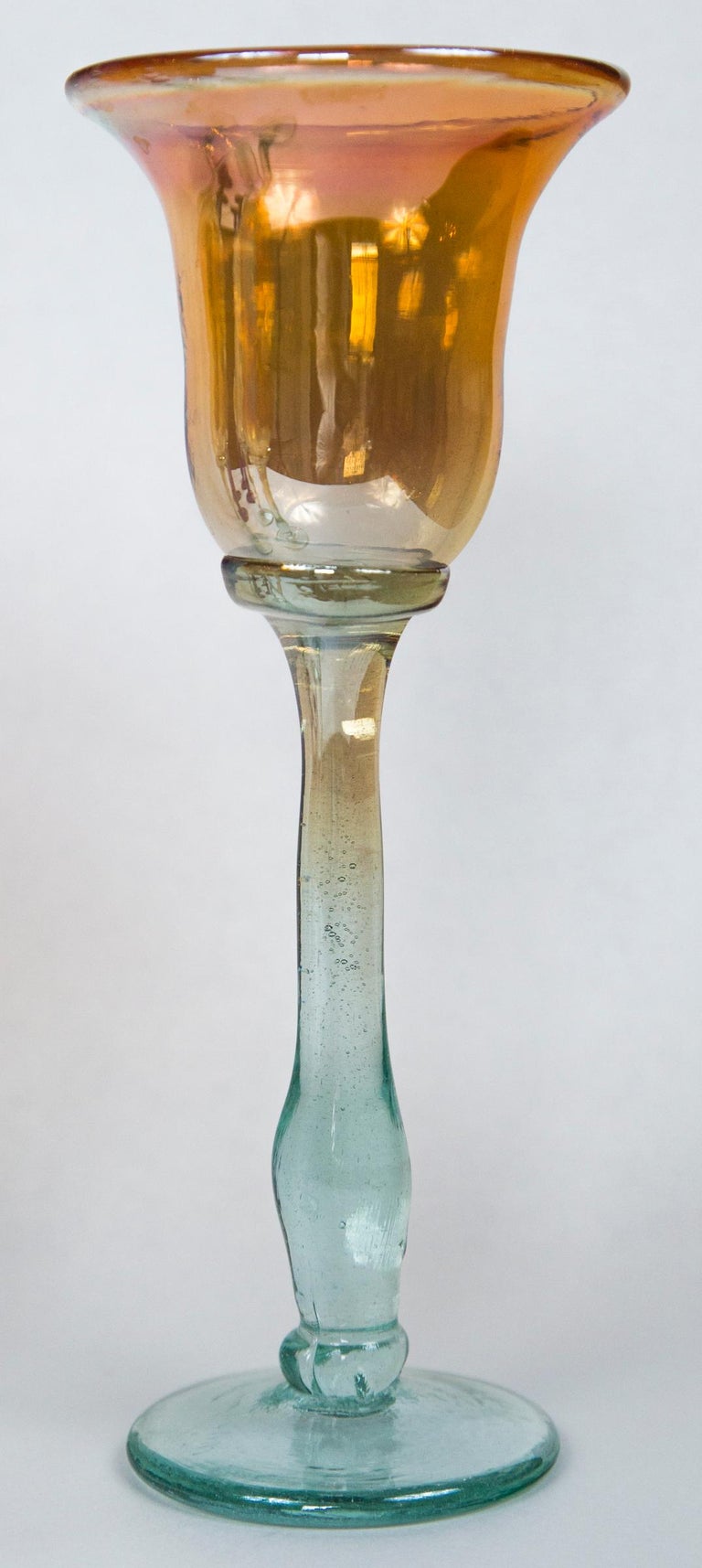 American Art Glass Set of 8 Stemmed Wine Glasses at 1stDibs