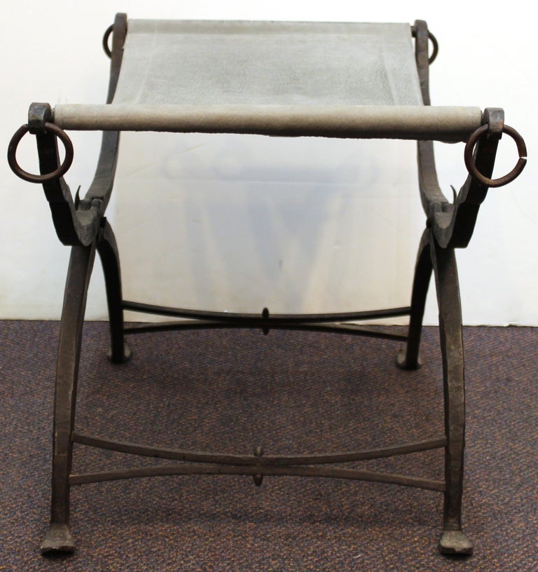 American Arts and Crafts Folding Campaign Stool Attributed to Morgan ...