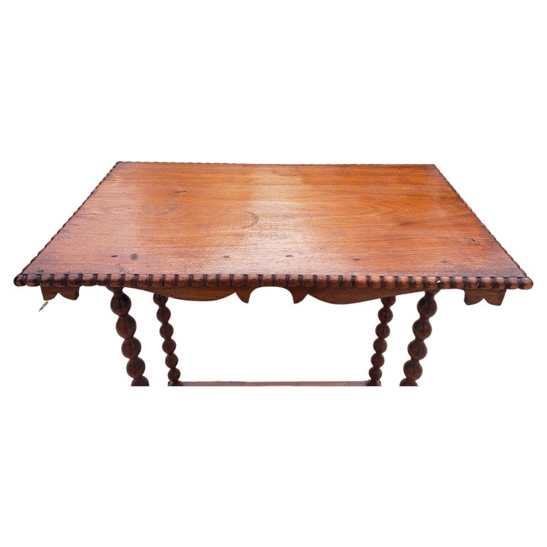 American Bobbing Legs and Rope Edge Occasional Accent Tier Table, circa ...