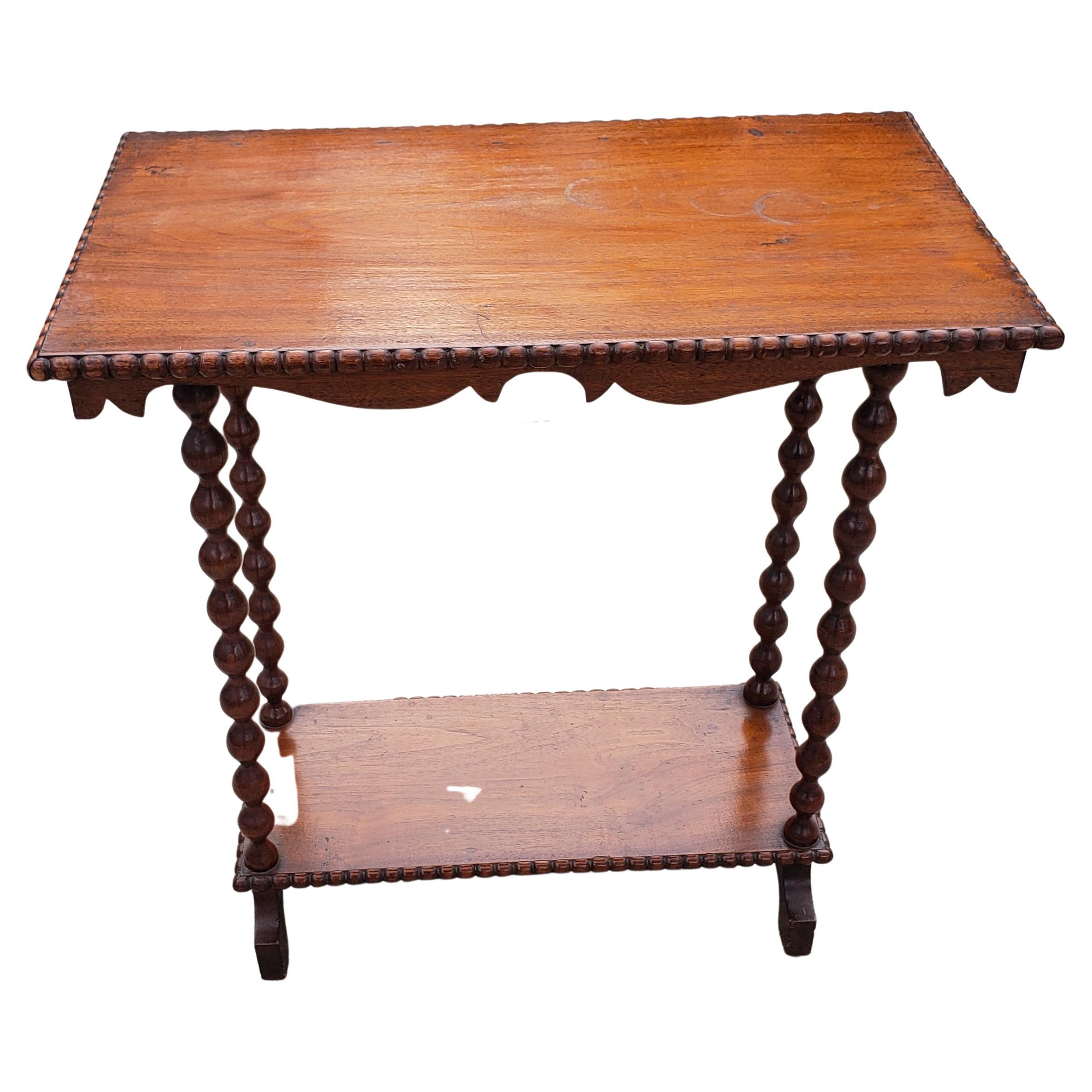 American Bobbing Legs and Rope Edge Occasional Accent Tier Table, circa ...