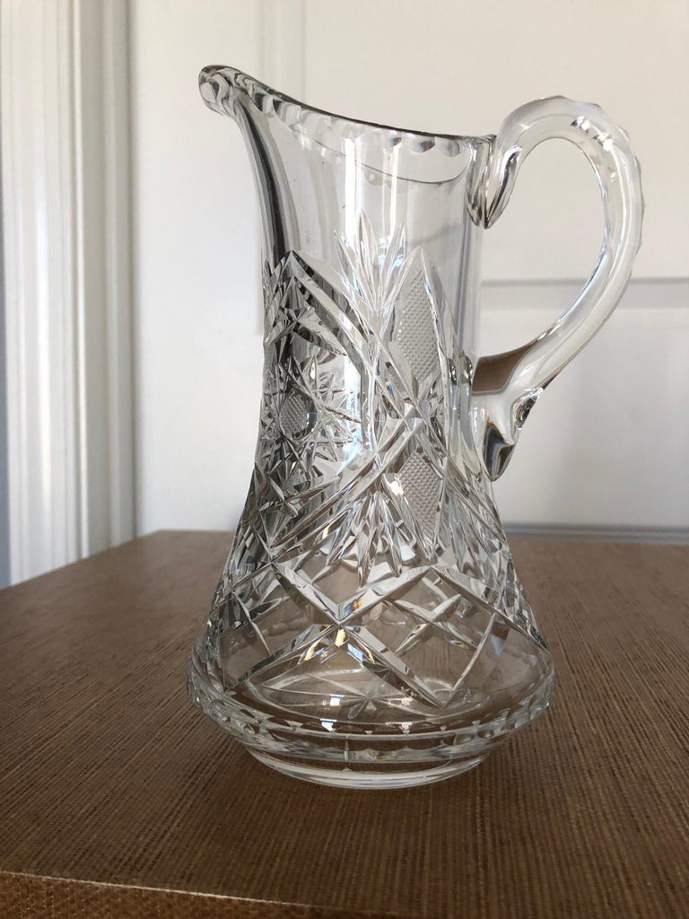 American Brilliant Cut Glass Pitcher At 1stdibs