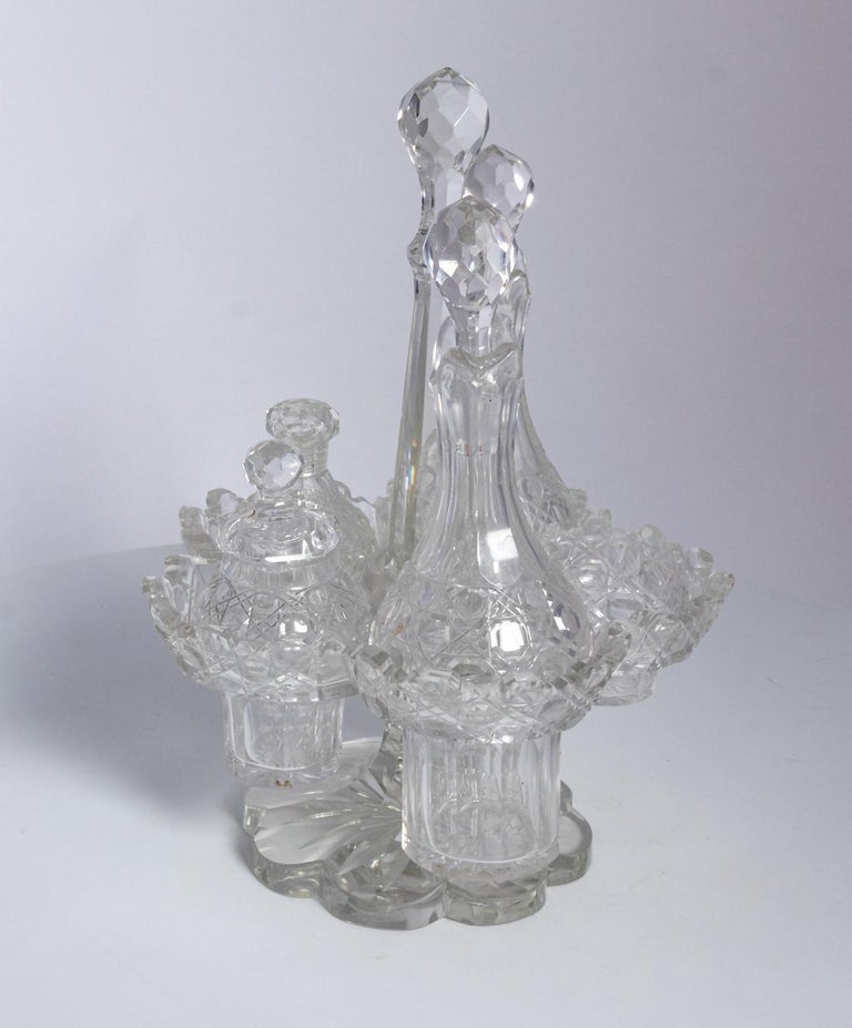 American Brilliant Period Cutglass Cruet Set at 1stDibs