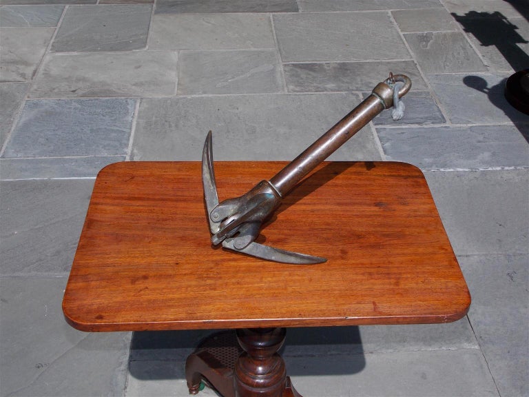American Bronze Folding Reef Anchor with Circular Shank and Ring, Circa ...