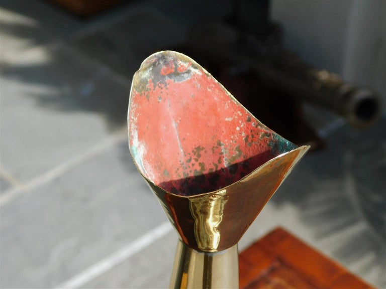 American Cast Brass Engraved Yachtsman's Speaking Trumpet, Circa 1830 ...