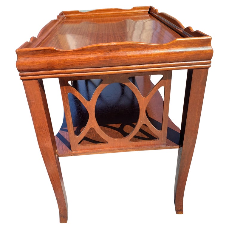 American Chippendale Tier Side Tables, Circa 1940s a Pair For Sale at ...