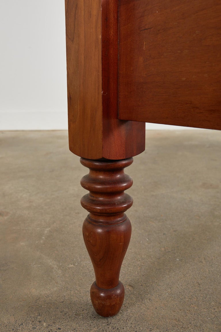 American Classical Bobbin Turned Fruitwood Spindle Bed For Sale at 1stDibs