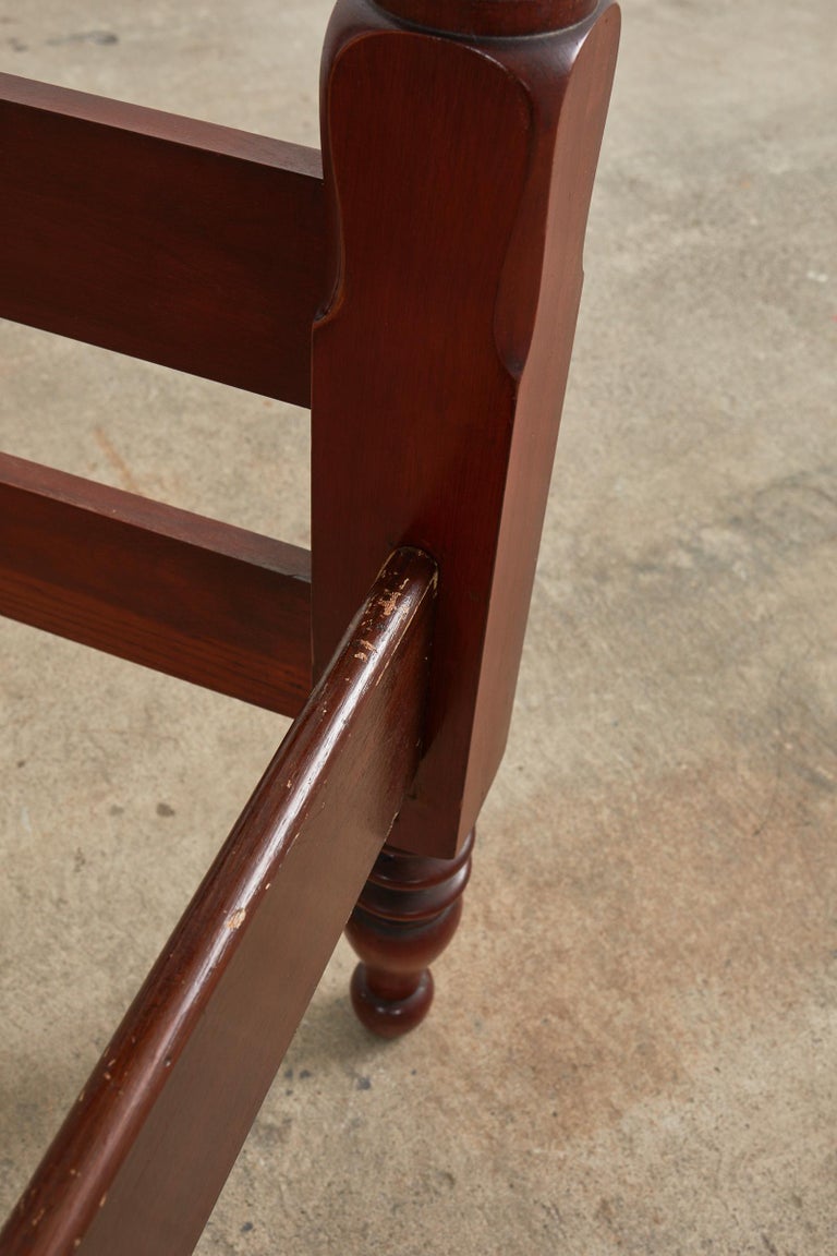 American Classical Bobbin Turned Fruitwood Spindle Bed For Sale at 1stDibs