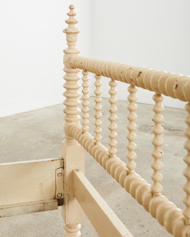 American Classical Jenny Lind Bobbin Turned Painted Spool Bed For Sale ...