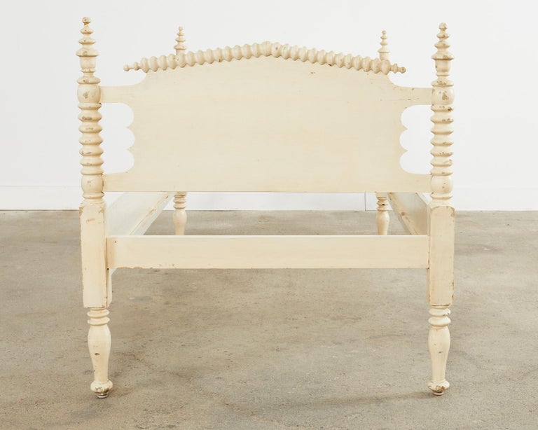 American Classical Jenny Lind Bobbin Turned Painted Spool Bed For Sale ...