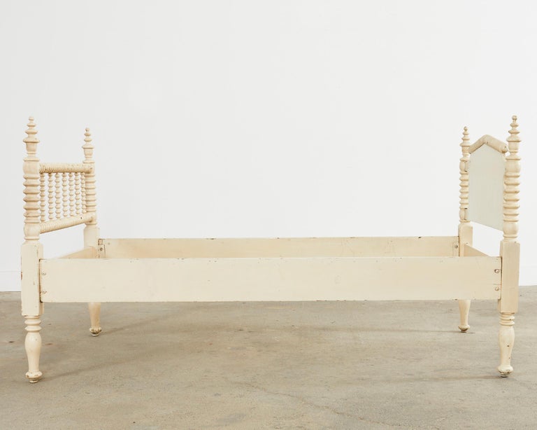 American Classical Jenny Lind Bobbin Turned Painted Spool Bed For Sale ...