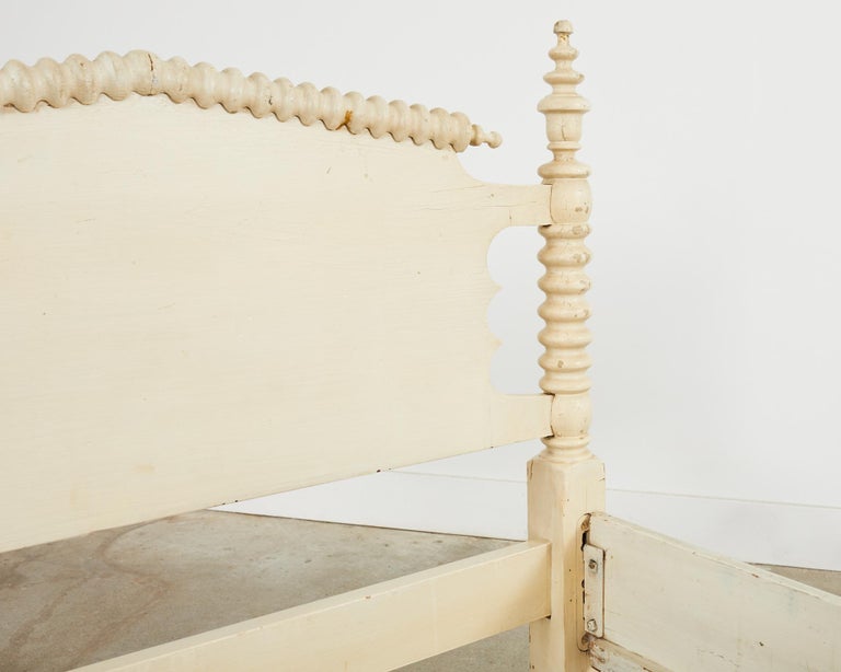 American Classical Jenny Lind Bobbin Turned Painted Spool Bed For Sale ...