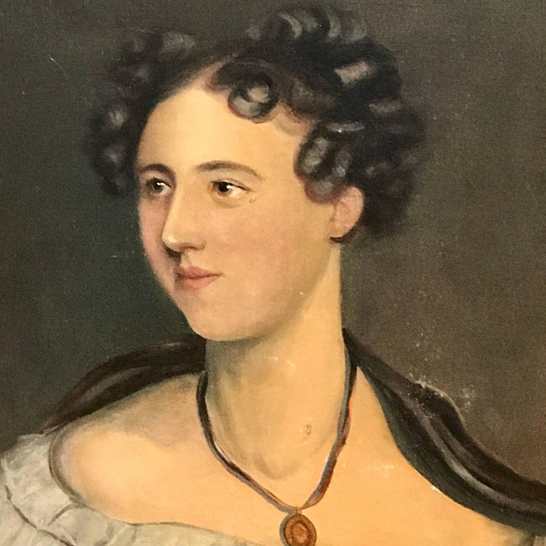 American Classical Portrait of a Lady For Sale at 1stDibs