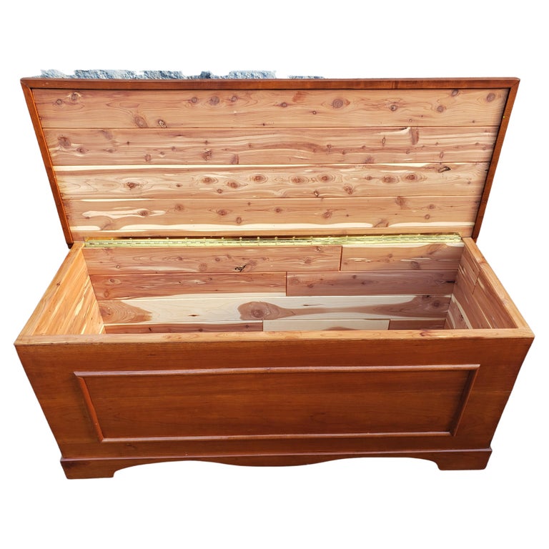 American Classical Solid Cherry with Cedar Lined Blanket Chest at 1stDibs