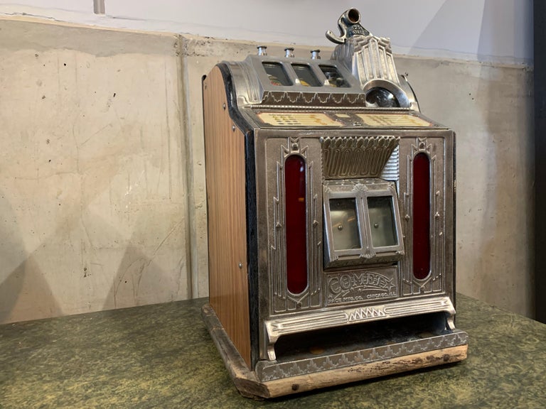 American Coin Slot Machine "Comet", 1920s, Mechanical Cast Iron One-Arm ...
