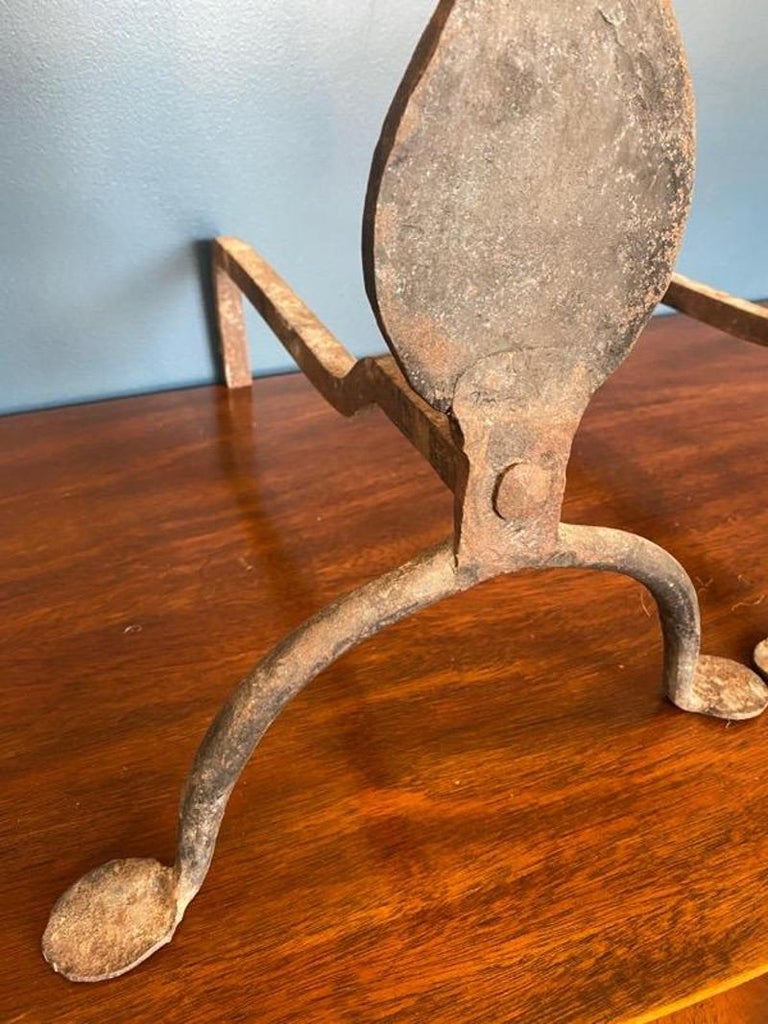 Late 18th Century American Colonial Knife Blade Brass Wrought Iron ...
