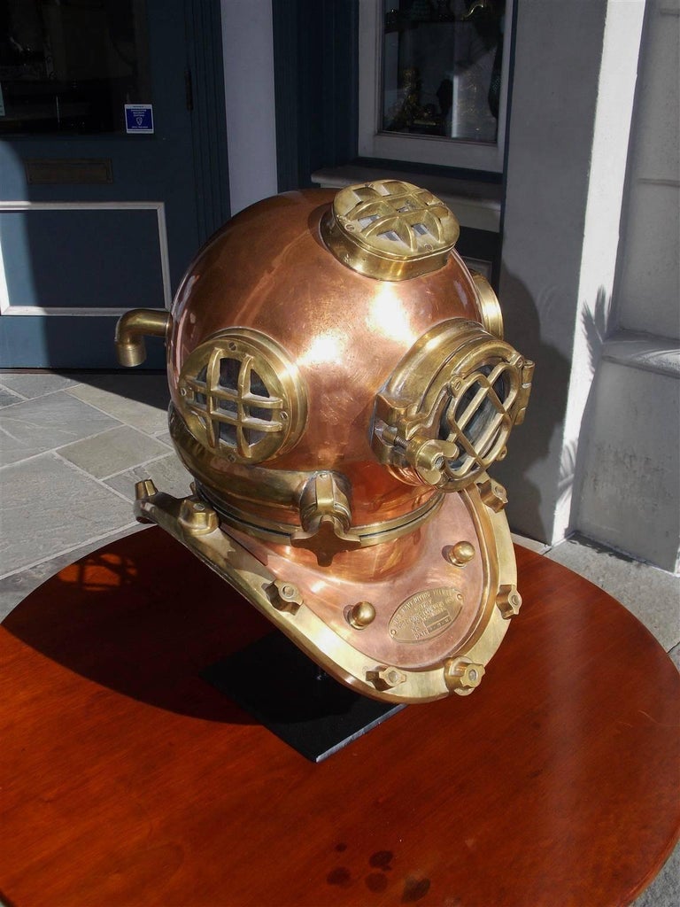 American Copper and Brass Replica Naval Diving Helmet, Boston, MA. 20th ...