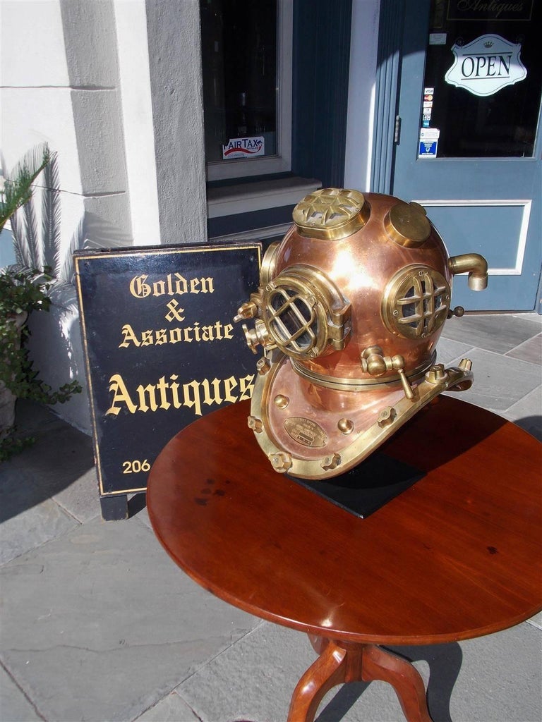 American Copper and Brass Replica Naval Diving Helmet, Boston, MA. 20th ...