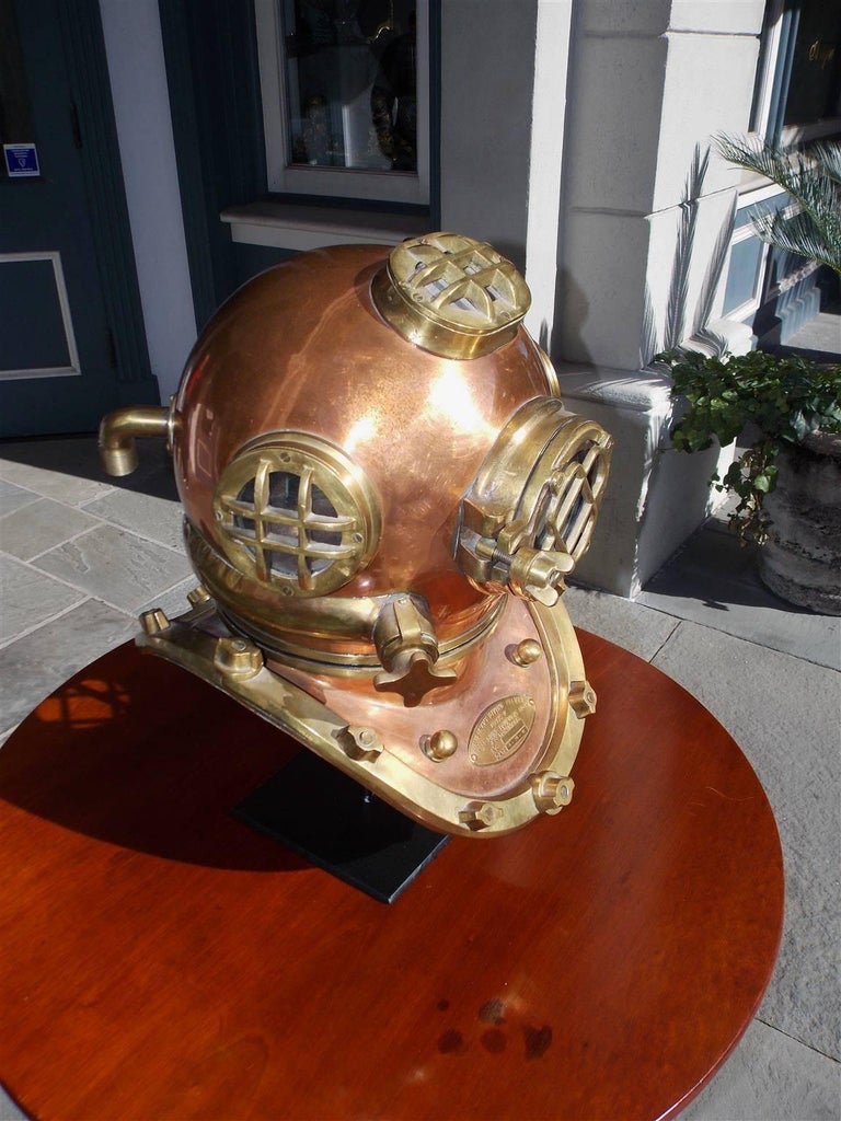 American Copper and Brass Replica Naval Diving Helmet, Boston, MA. 20th ...