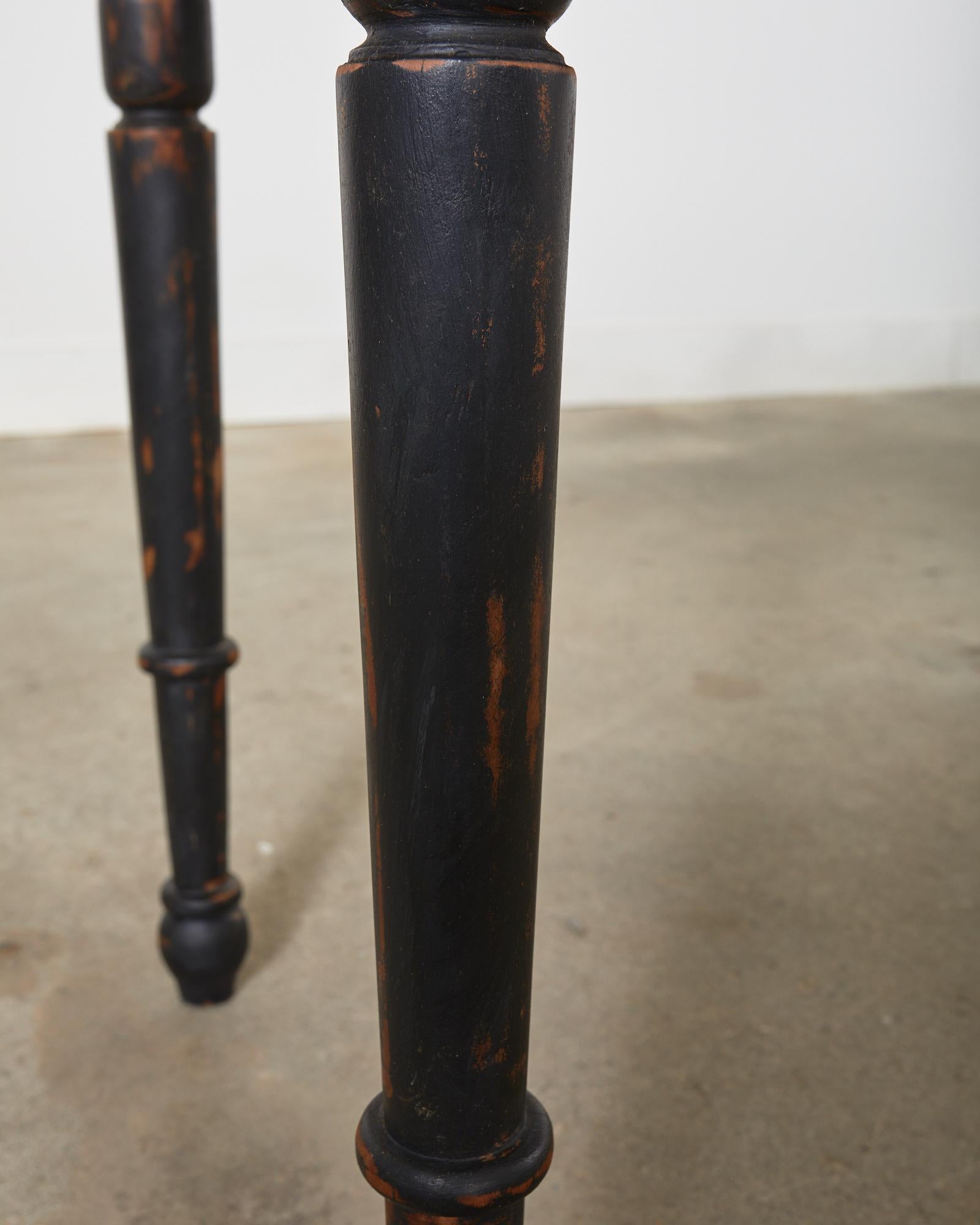 American Country Painted Farmhouse Dining Table or Console Table at 1stDibs