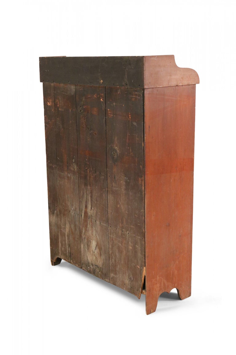 American Country Style Stained Pine Wood Cabinet For Sale at 1stDibs ...