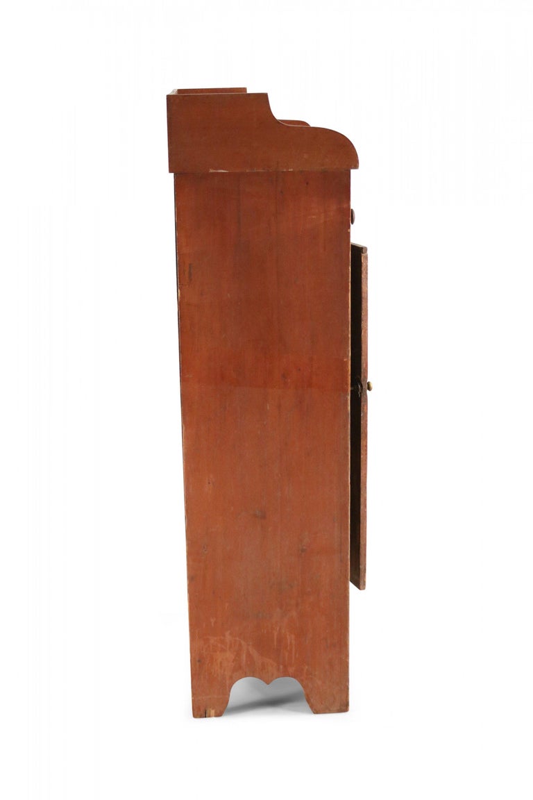 American Country Style Stained Pine Wood Cabinet For Sale at 1stDibs ...
