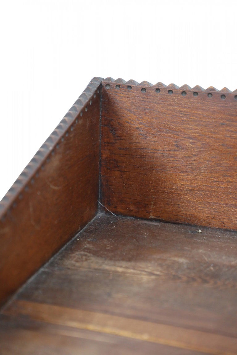 American Country Tramp Art Style Notch Carved Secretary Desk For Sale ...