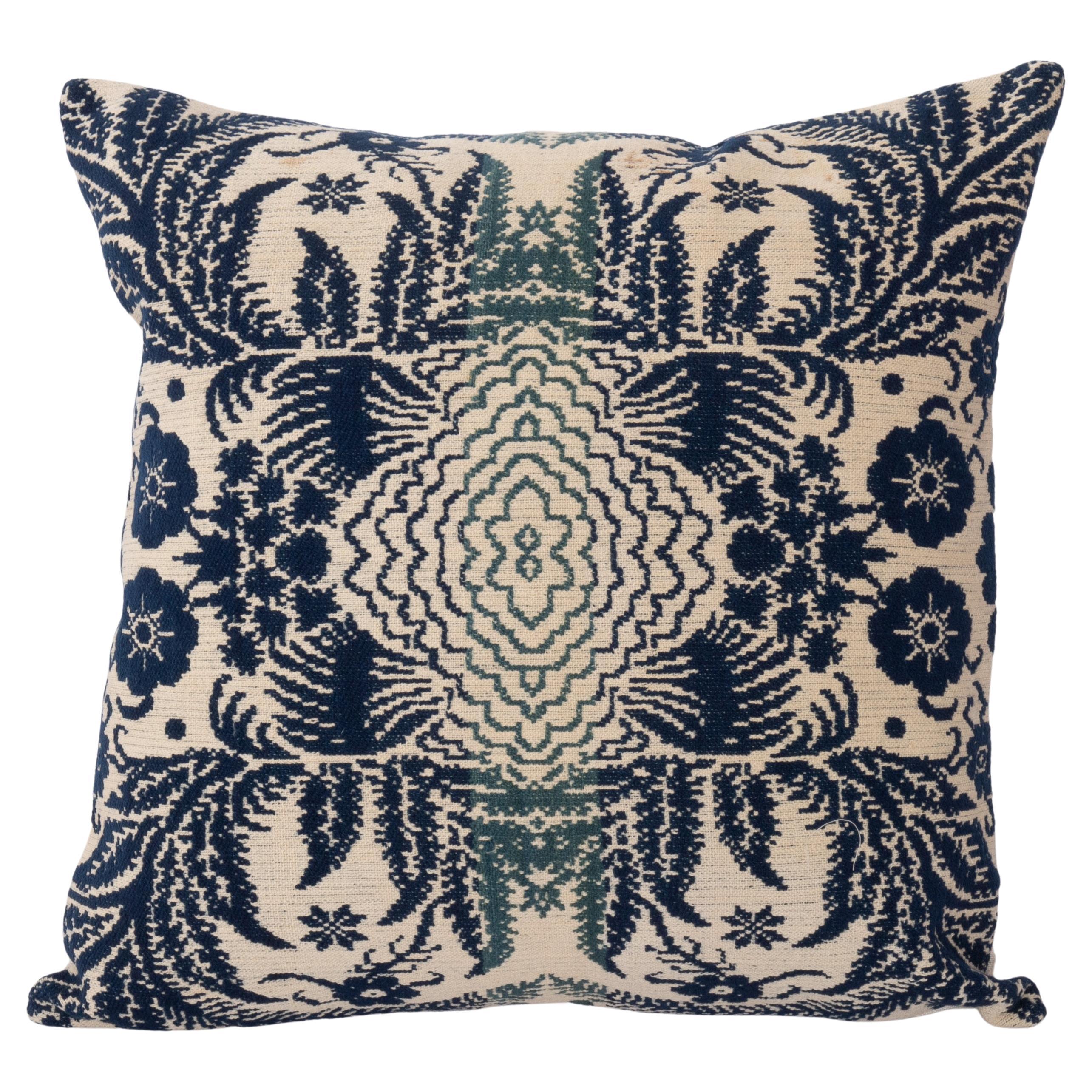 American Coverlet Pillow Cover, North America, 19th Century For Sale at ...