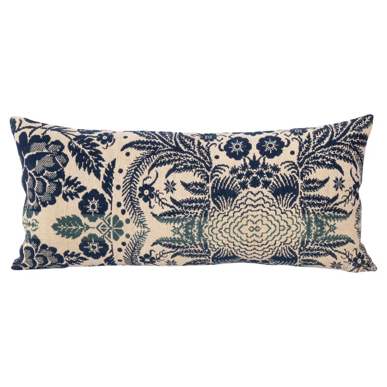 American Coverlet Pillow Cover, North America, 19th Century For Sale at ...