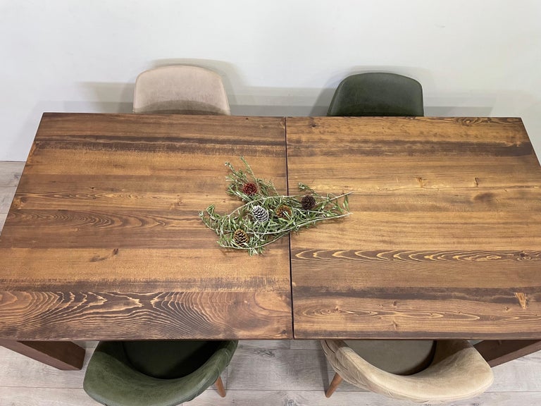 American Craftsman Extendable Chestnut Dining/Conference Table, Made to ...