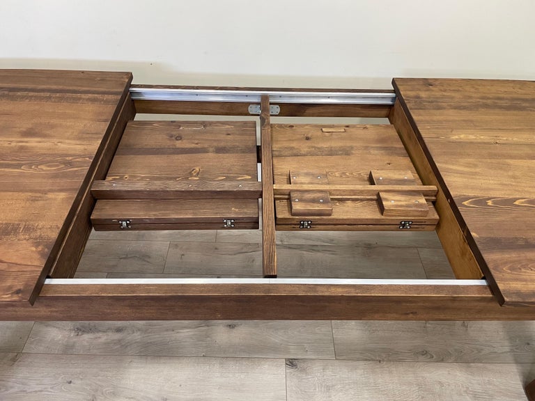 American Craftsman Extendable Chestnut Dining/Conference Table, Made to ...