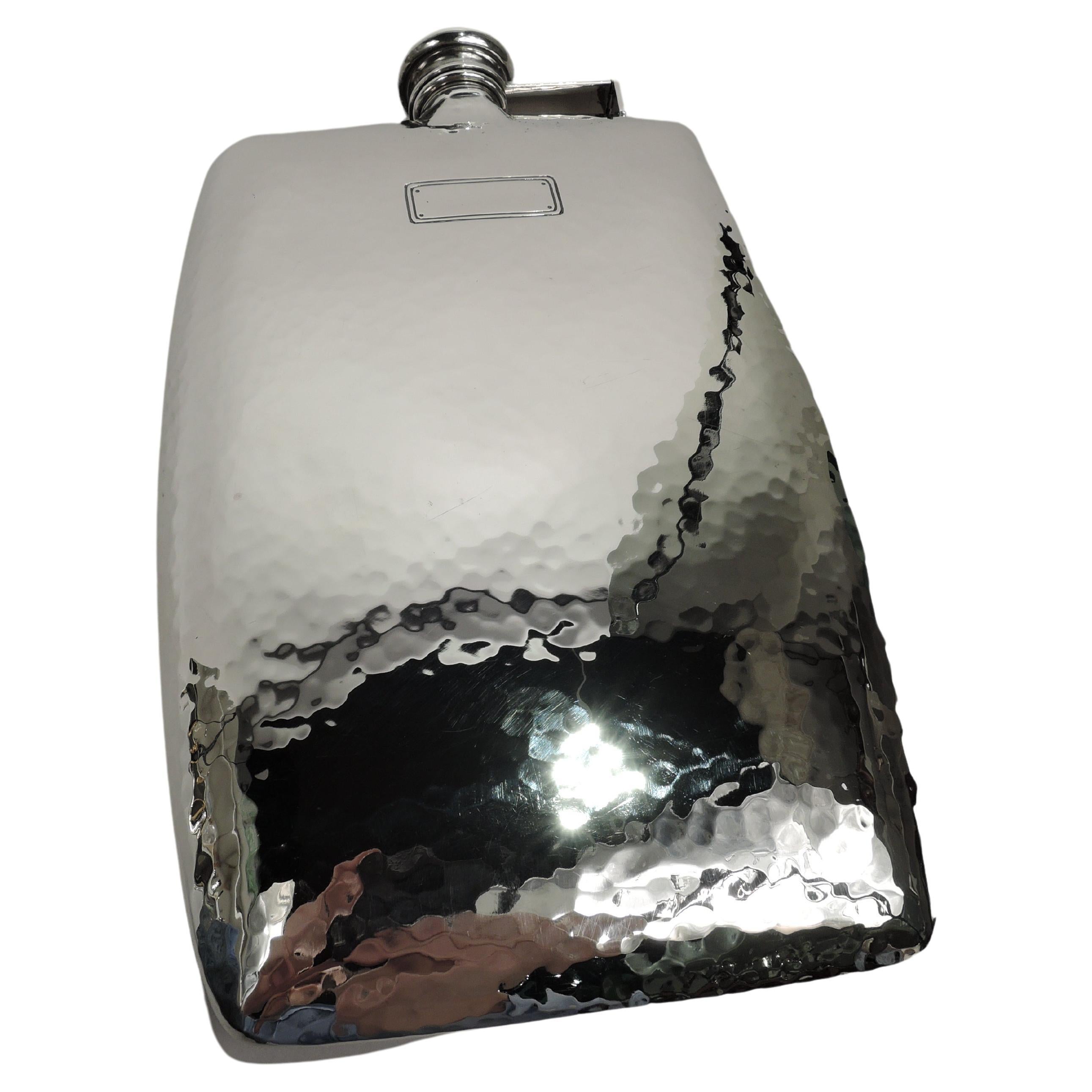 Stunning Sterling Silver Flask For Sale at 1stDibs