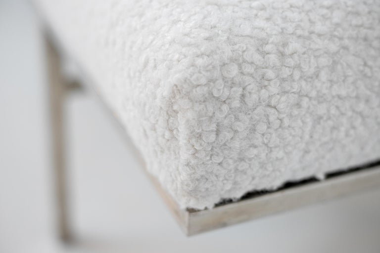 American Daybed by Jules Heumann in White Bouclè and Steel For Sale at ...