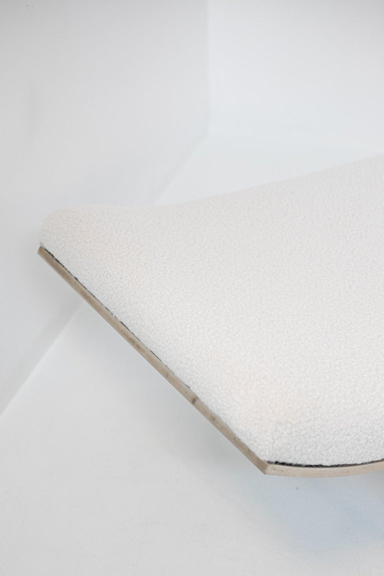 American Daybed by Jules Heumann in White Bouclè and Steel For Sale at ...