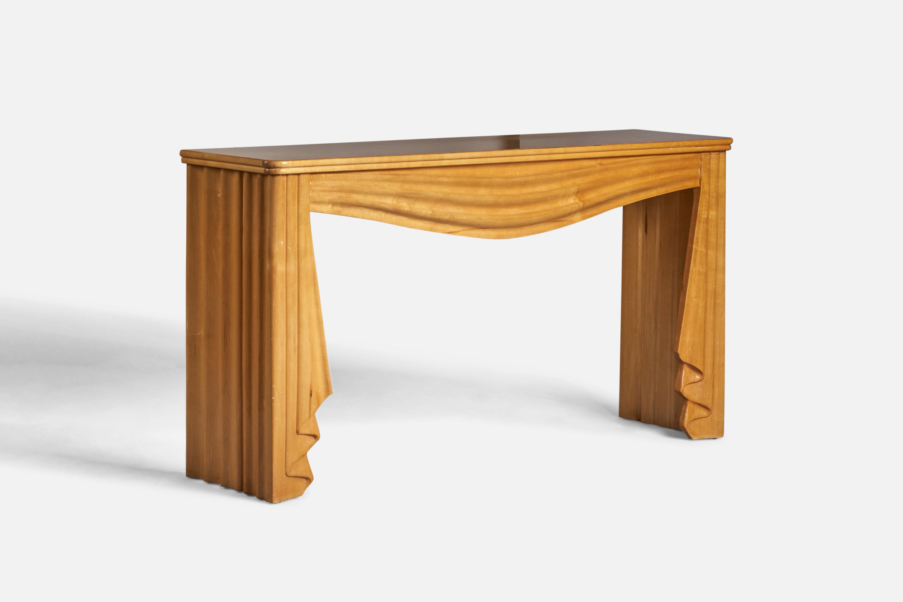 American Designer, Console Table, Oak, USA, 1940s For Sale at 1stDibs