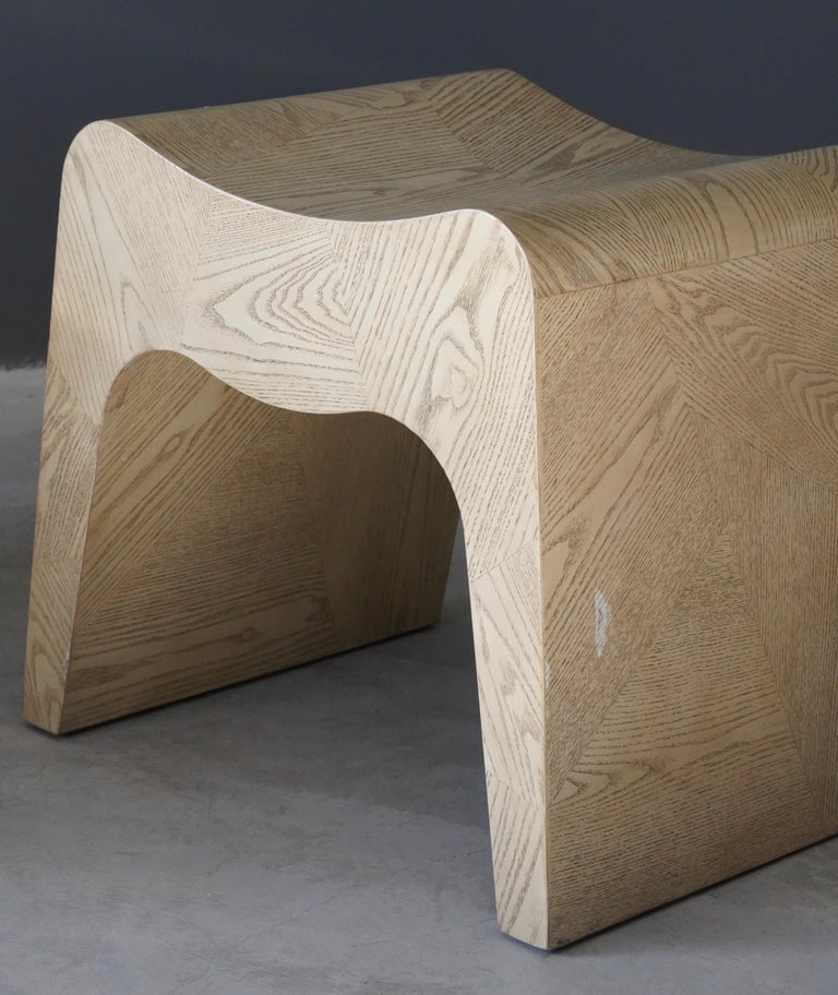 American Designer, Custom Freeform Stools, Light Oak, United States c ...