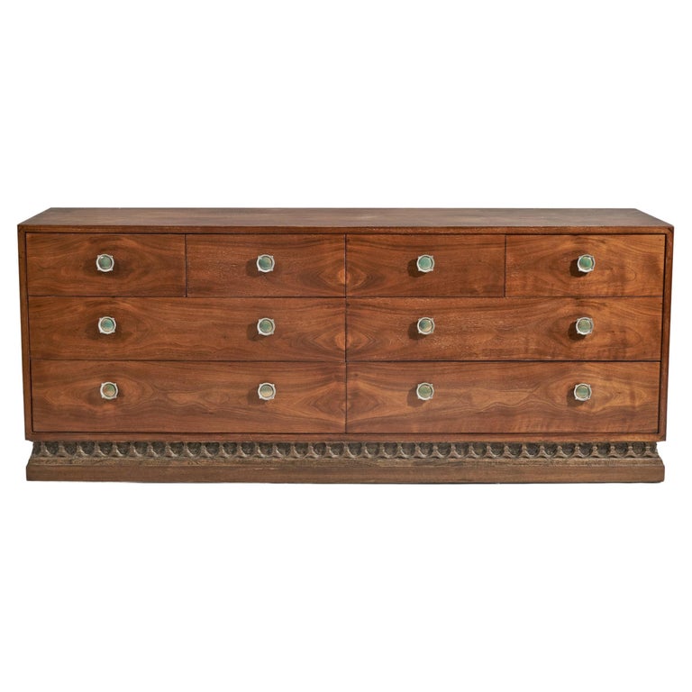 Amerikanische Designerin, Kommode, Nussbaum, Messing, Emaille, Amerika ...