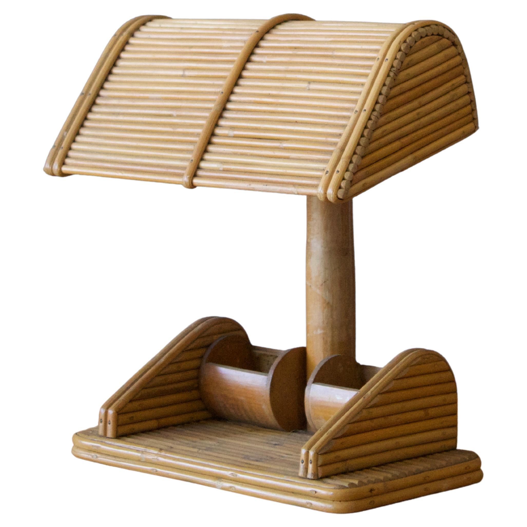 American Designer, Table Lamps, Bamboo, Rattan, United States, 1960s ...