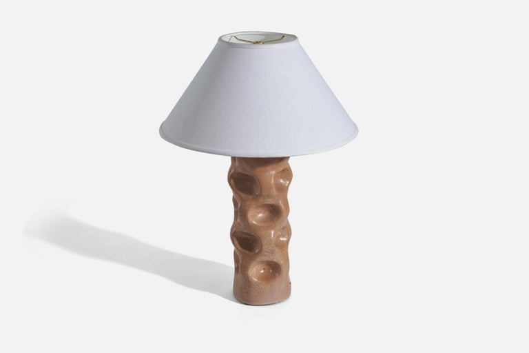 American Designer, Table Lamp, Light Brown Ceramic, United States ...