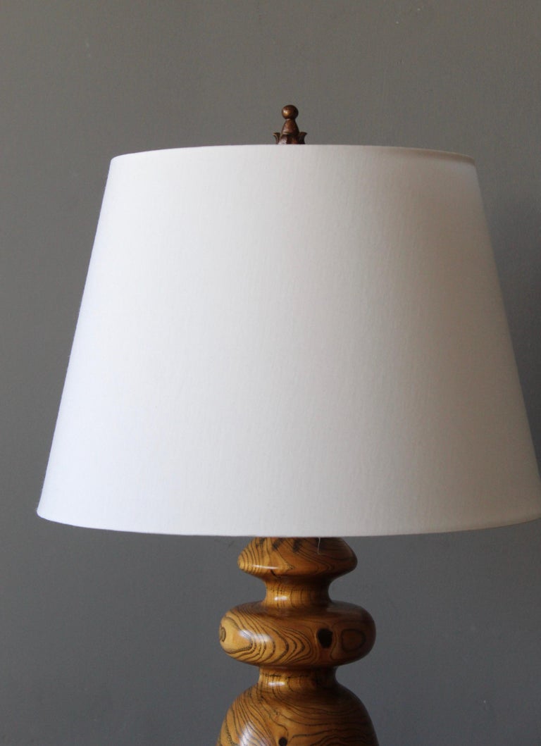 American Designer, Table Lamp, Solid Turned Oak, United States, 1960s ...