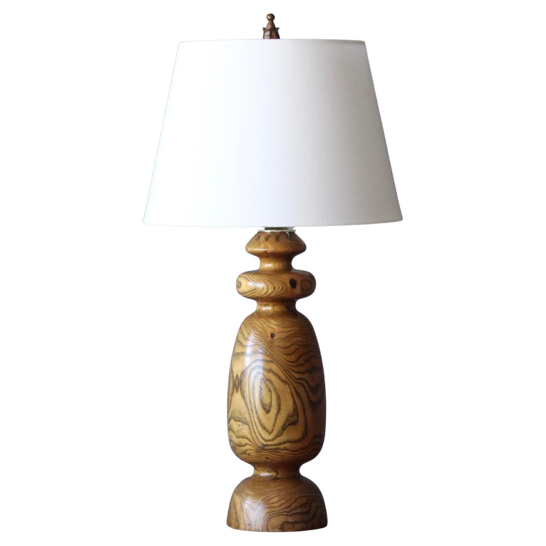 American Designer, Table Lamp, Solid Turned Oak, United States, 1960s ...