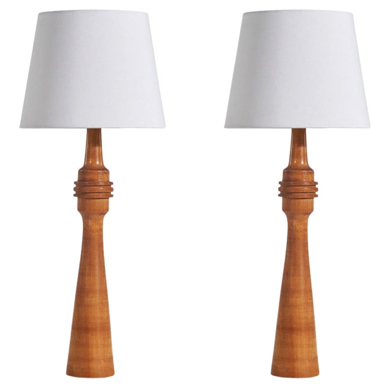 American Designer, Table Lamps, Wood, United States, 1950s For Sale at ...
